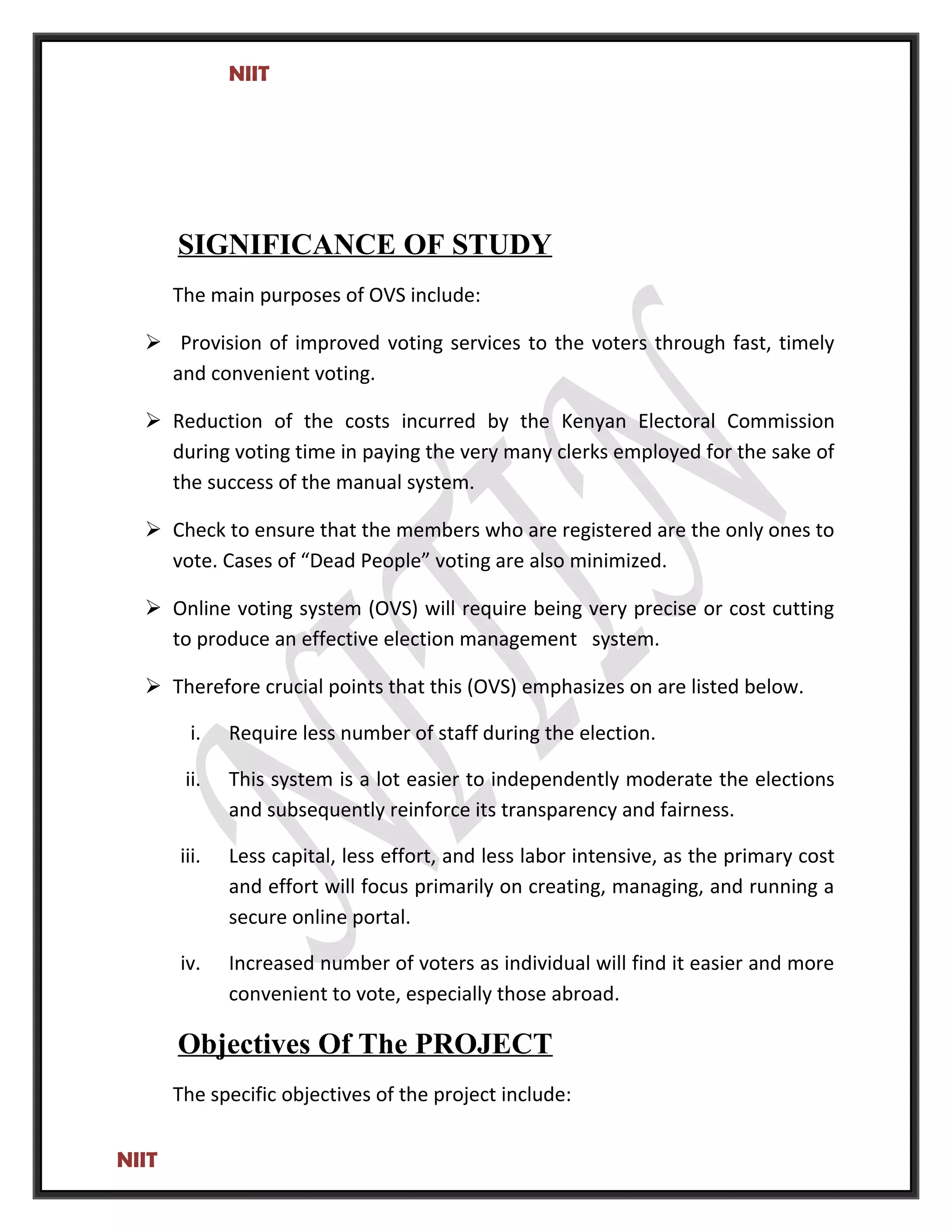 Online Voting System Project File | DOC