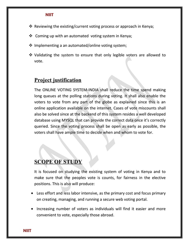 Online Voting System Project File | DOC | Internet | Computing