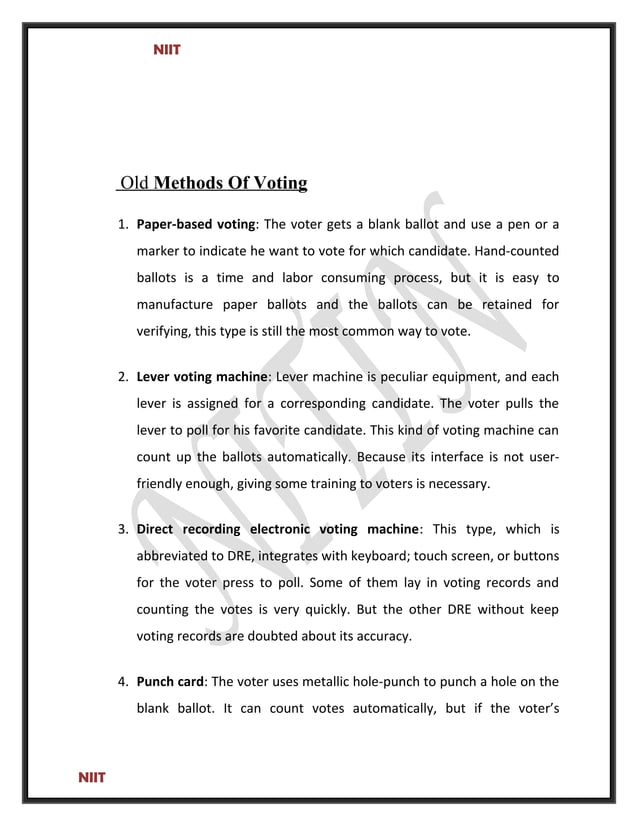 Online Voting System Project File | DOC | Internet | Computing