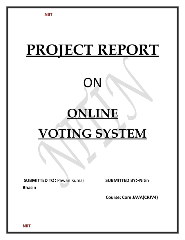 Online Voting System Project File | DOC | Internet | Computing