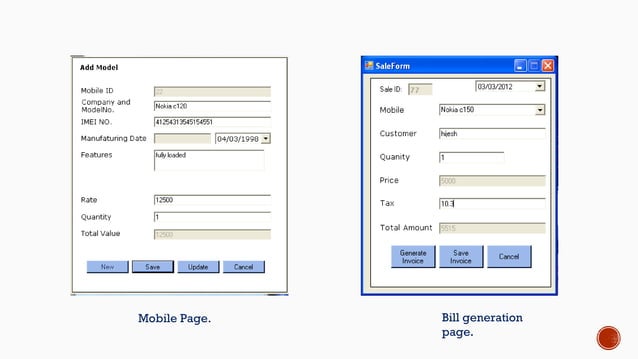 Project report on mobile shop management | PPS