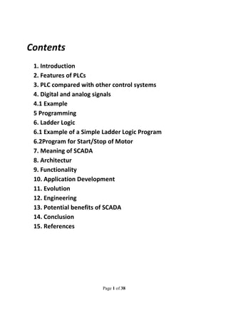 PLC and SCADA training. | PDF