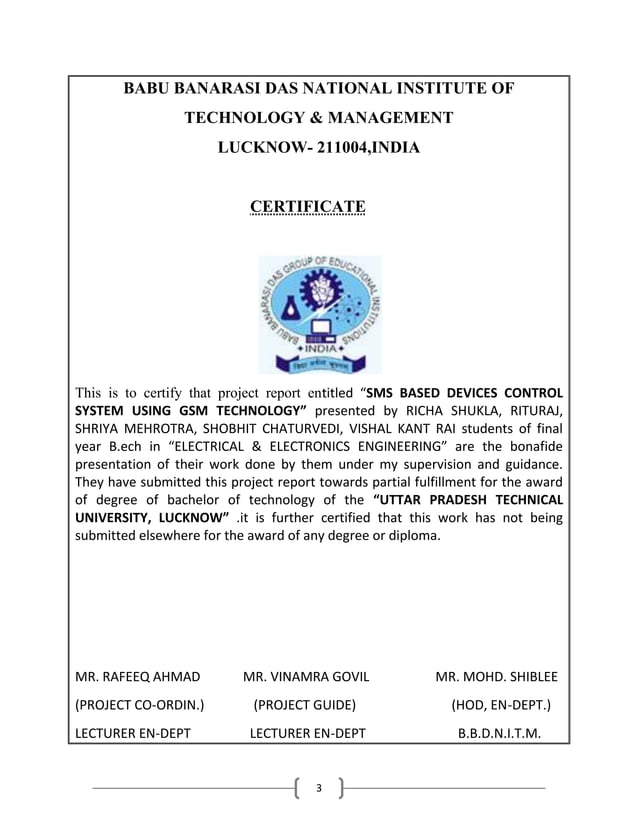 GSM BASED DEVICES CONTROL SYSTEM PROJECT REPORT | DOCX | Consumer Electronics | Technology ...
