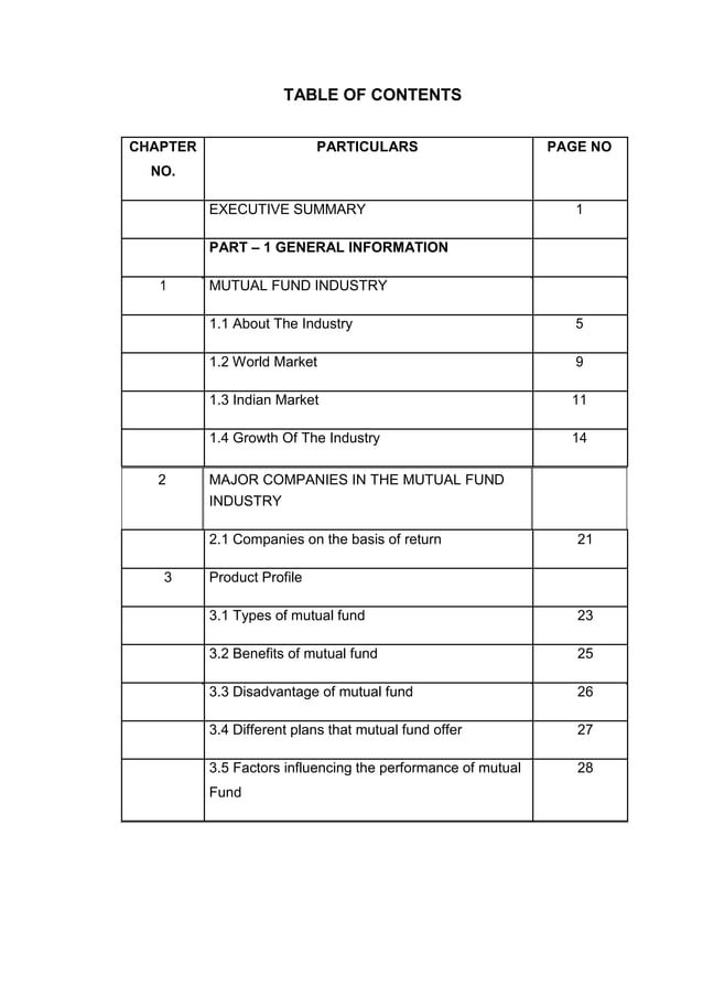 A PERFORMANCE EVALUATION OF MUTUAL FUND | PDF | Mutual Funds | Personal ...