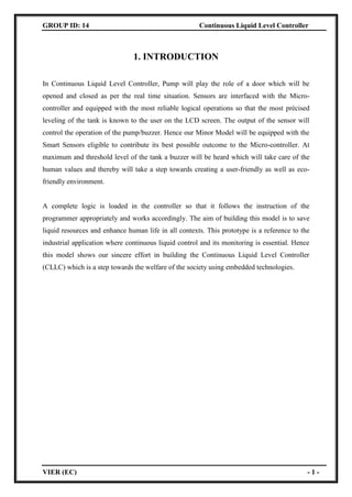 Continuous Liquid Level Controller | PDF