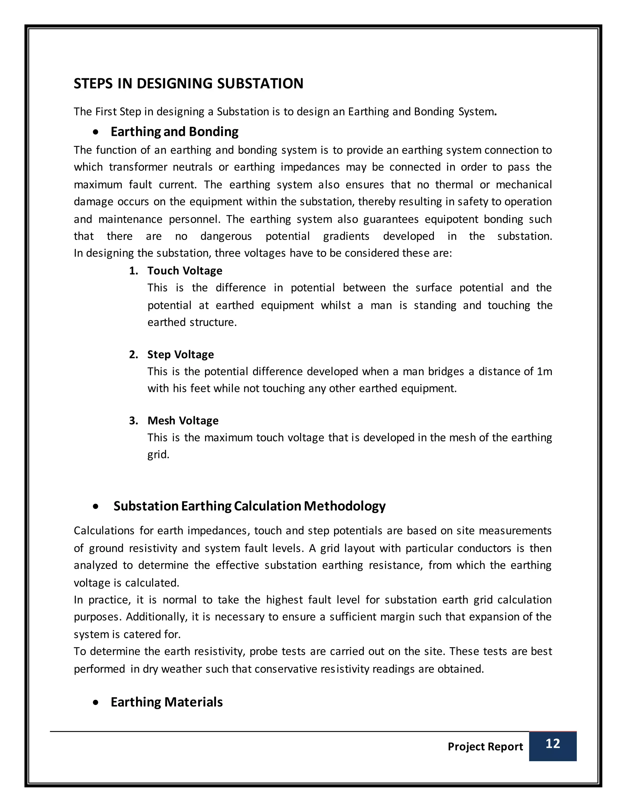 Electrical substations: 132 KV | DOCX