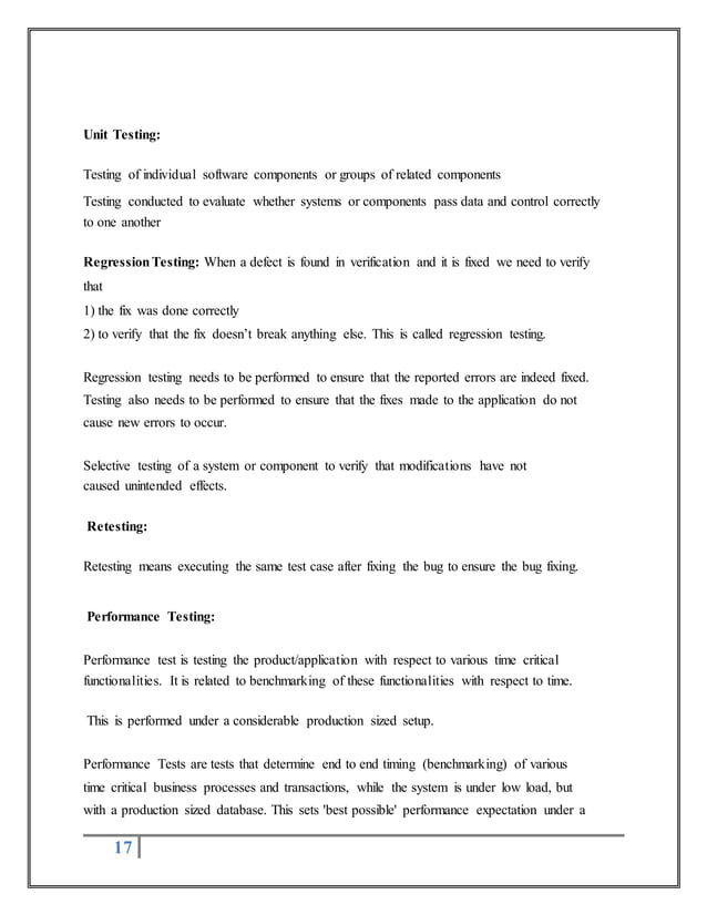 Selenium Testing Project report | DOCX