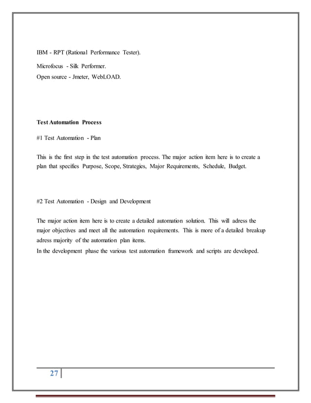 Selenium Testing Project report | DOCX