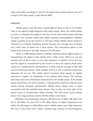 Project report of Cell phone detector circuit | DOCX