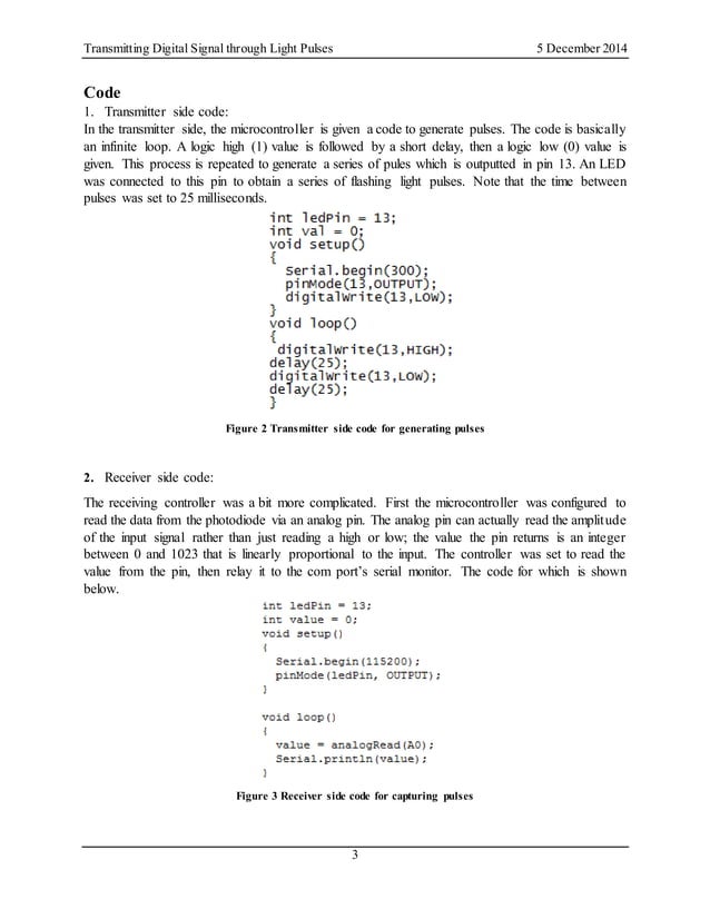 Transmitting Digital Signal through Light Pulses | PDF