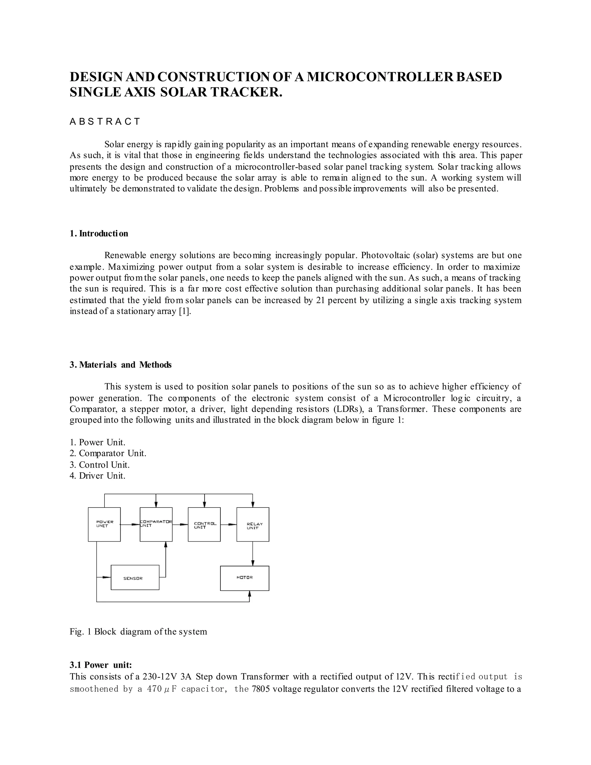solar tracking system | DOCX