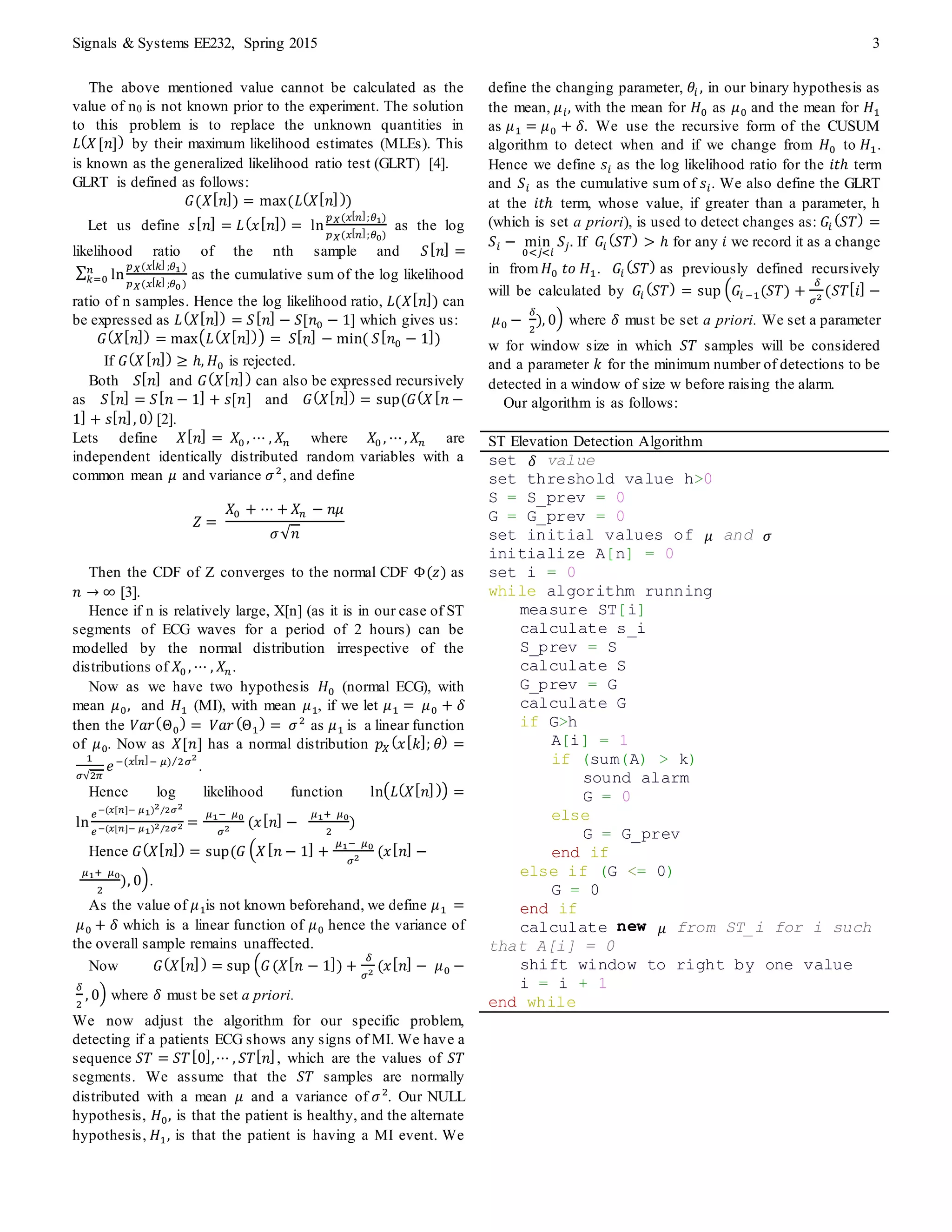 ECG Signal Analysis for Myocardial Infarction Detection | PDF
