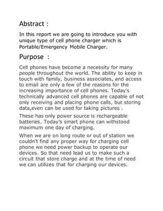 Portable Mobile Charger | DOCX