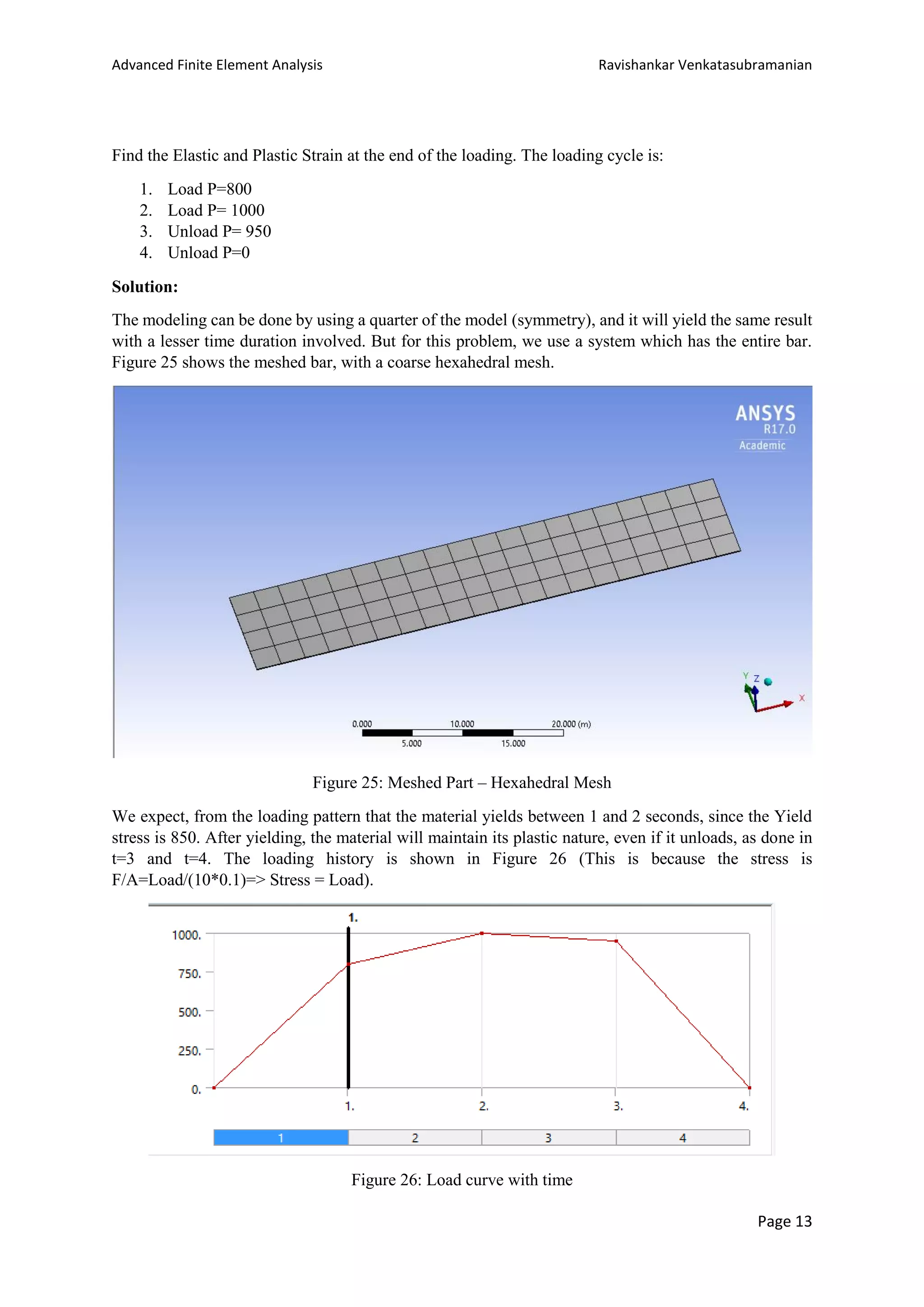 Linear Dynamics And Non Linear Finite Element Analysis Using Ansys