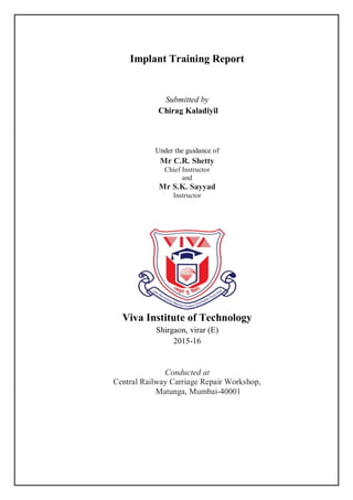 indian railway matunga carriage workshop | PDF