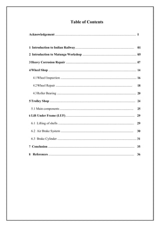 indian railway matunga carriage workshop | PDF