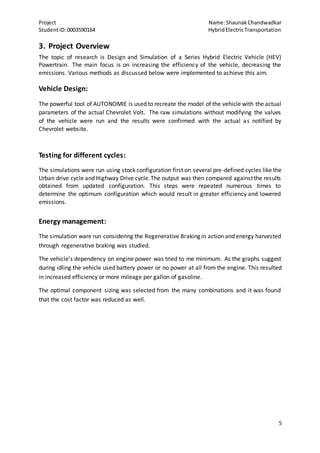Design and Simulation of a series Hybrid Electric Vehicle (HEV ...