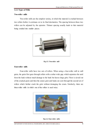 Design and Fabrication of Pedal operated Flour Mill | DOCX