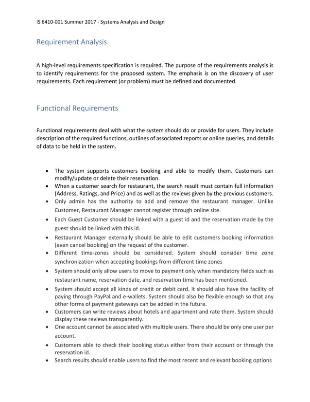 Table Reservation System | PDF