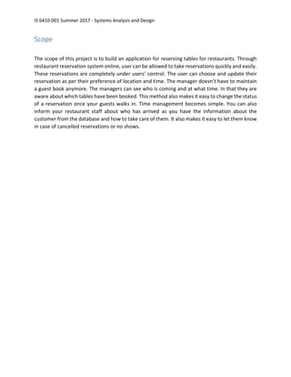 Table Reservation System | PDF