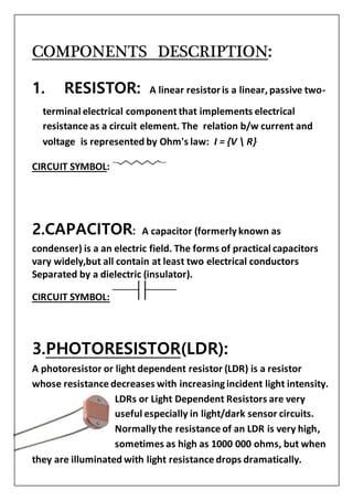 Project report on Ligth sensitive trigger | DOCX
