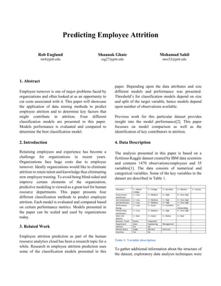Predicting Employee Attrition | PDF