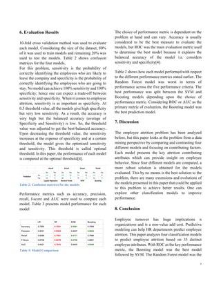 Predicting Employee Attrition | PDF