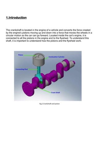 Crankshaft Manufacturing Project report | PDF
