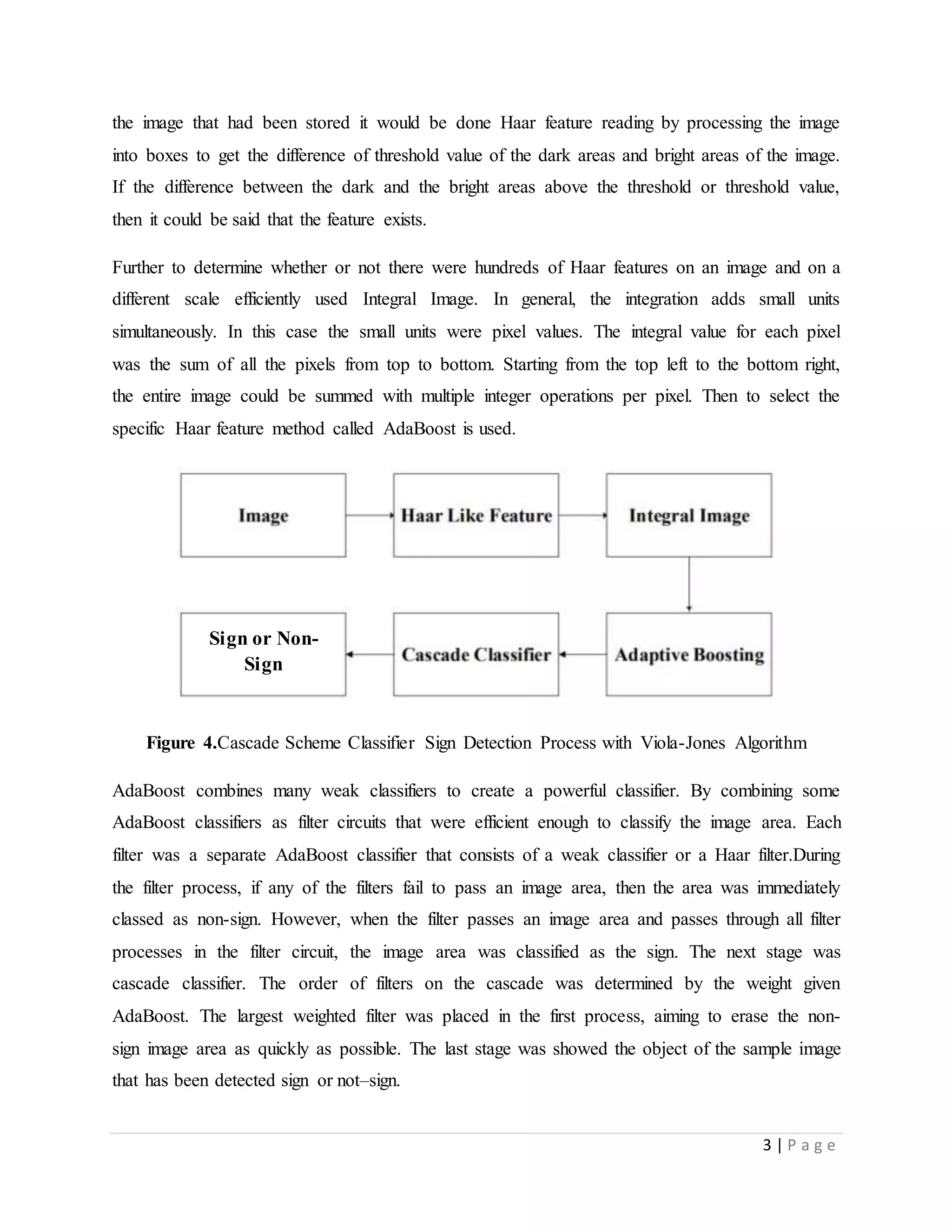 Road signs detection using voila jone's algorithm with the help of ...
