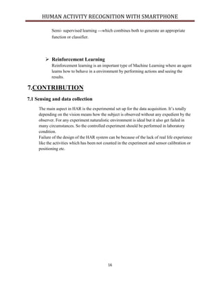 Human Activity Recognition using Smartphone's sensor | PDF