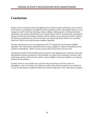 Human Activity Recognition using Smartphone's sensor | PDF