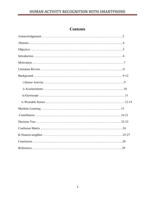 Human Activity Recognition using Smartphone's sensor | PDF