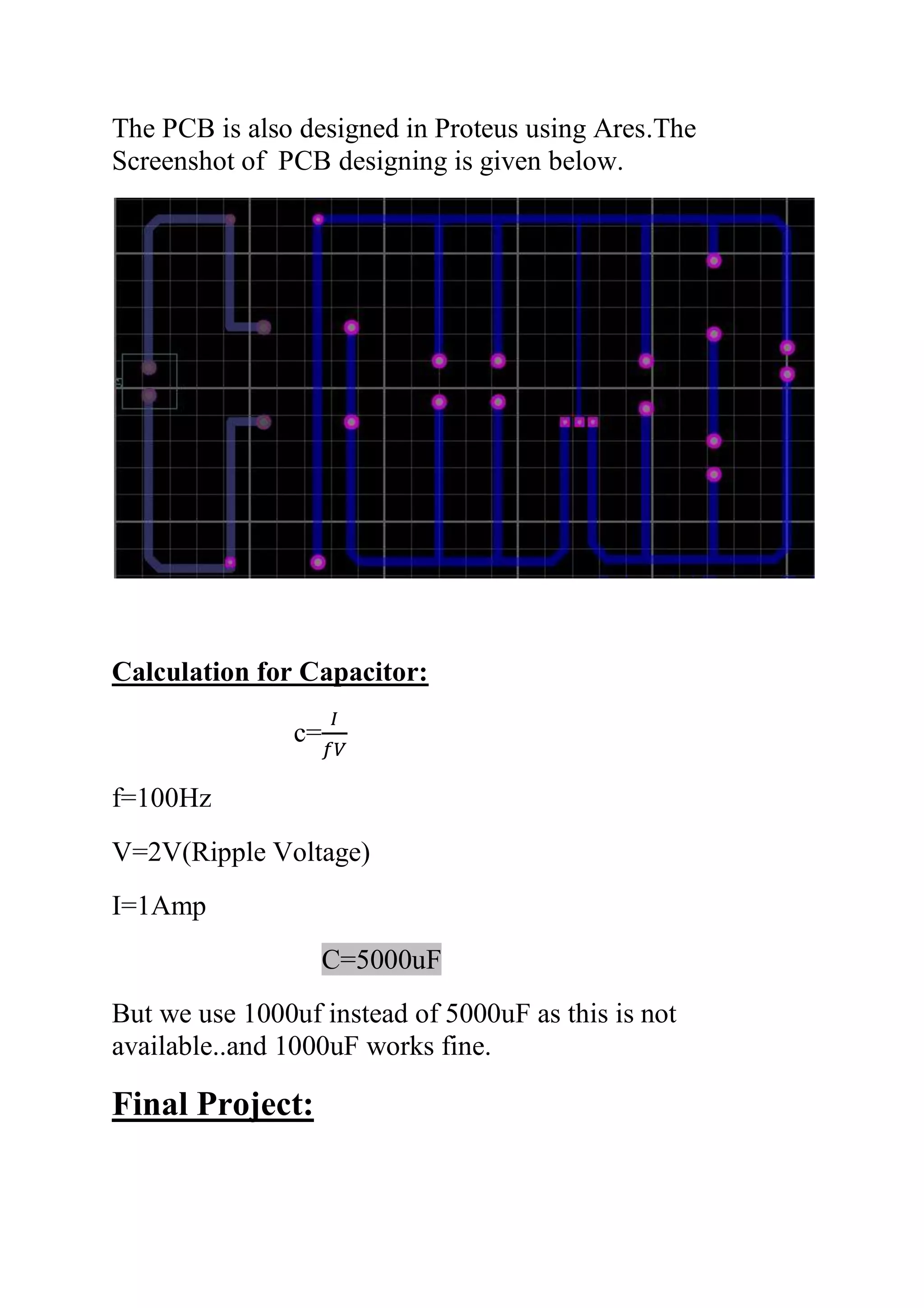 DC Power Supply Project Report (PCB) | PDF