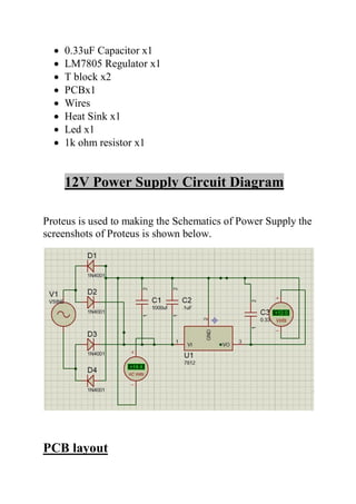DC Power Supply Project Report (PCB) | PDF