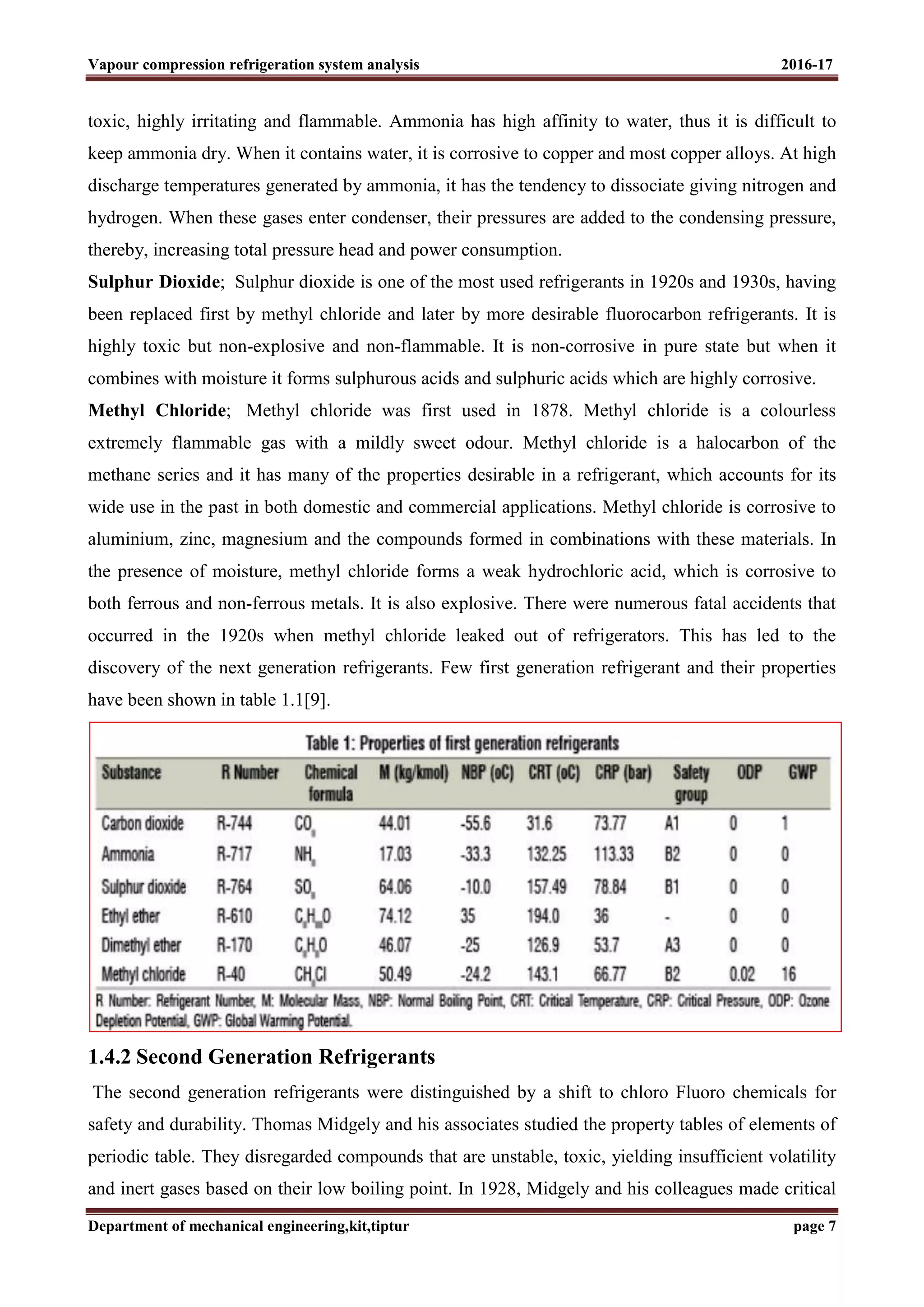 PERFORMANCE ANALYSIS OF VAPOR COMPRESSION REFRIGERATION SYSTEM USING DIFFERENT DIAMETER ...