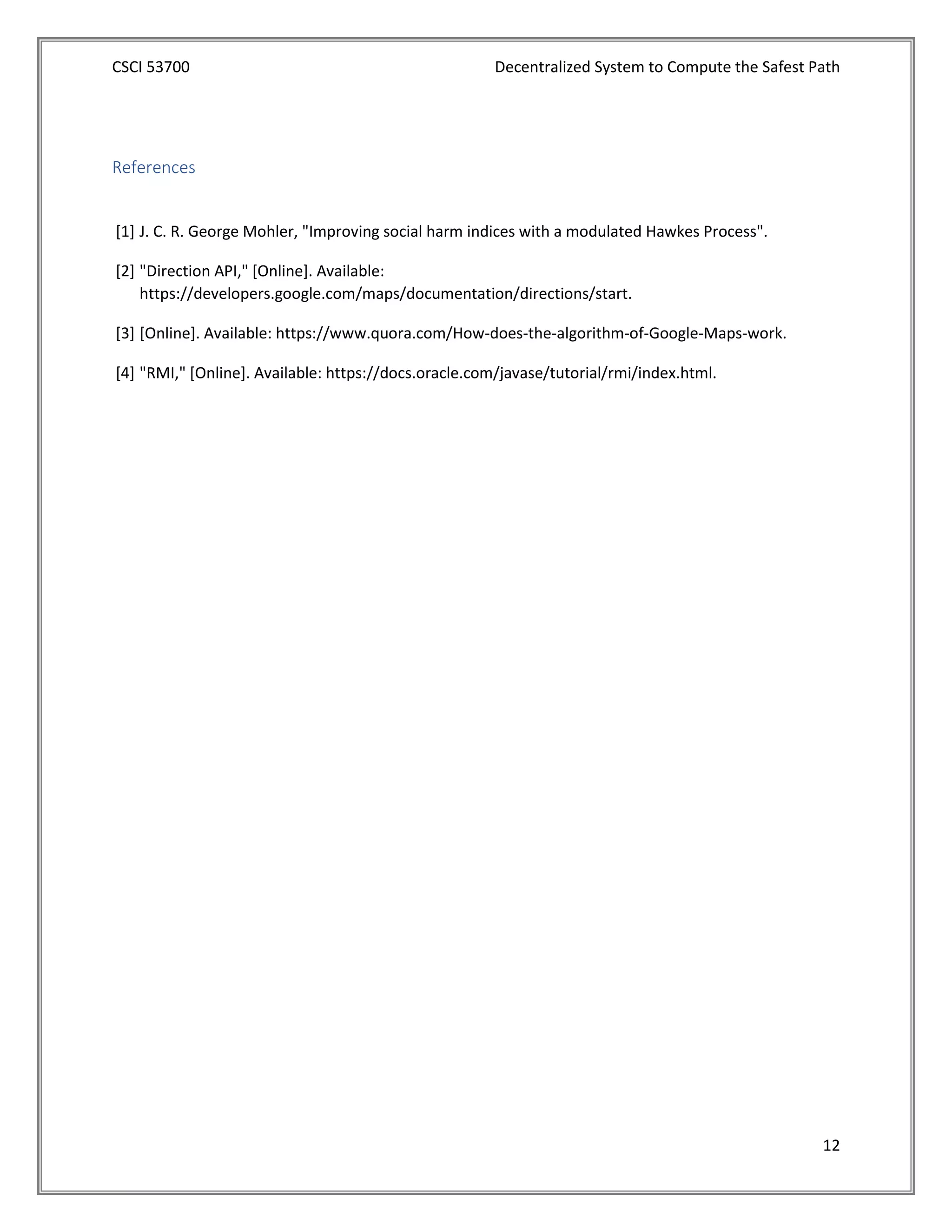 Decentralized system to compute safest route - Report | PDF | Programming Languages | Computing