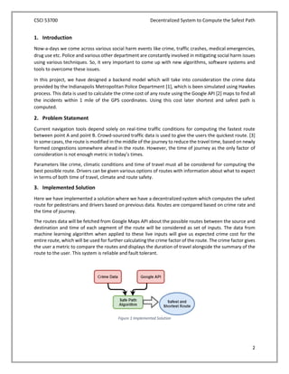 Decentralized system to compute safest route - Report | PDF ...