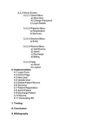 Hospital Management System | PDF