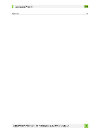 internship Project report | PDF