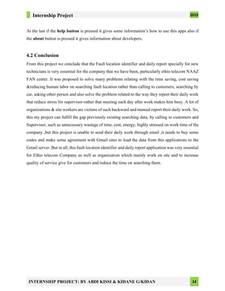internship Project report | PDF