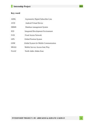 internship Project report | PDF