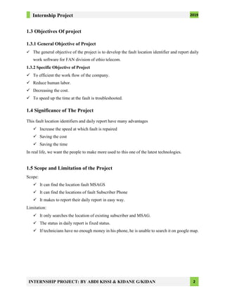 internship Project report | PDF