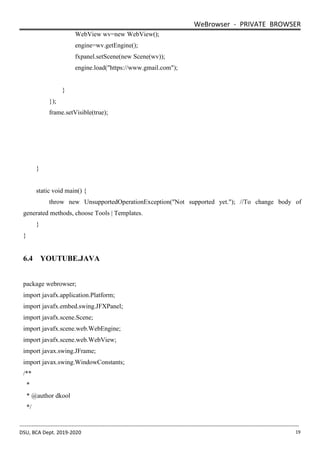 Project report - Web Browser in Java by Devansh Koolwal | PDF
