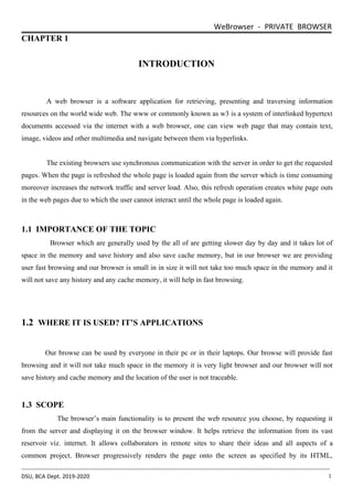 Project report - Web Browser in Java by Devansh Koolwal | PDF