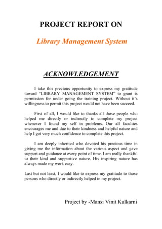 Project report | PDF