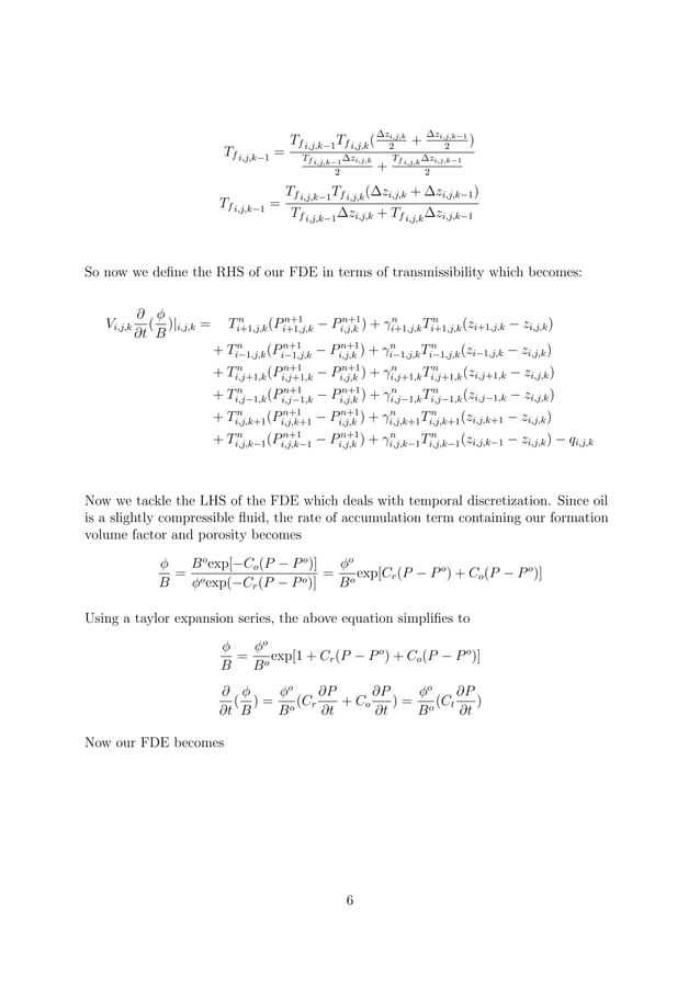 Numerical Simulation of a 3-D Reservoir | PDF
