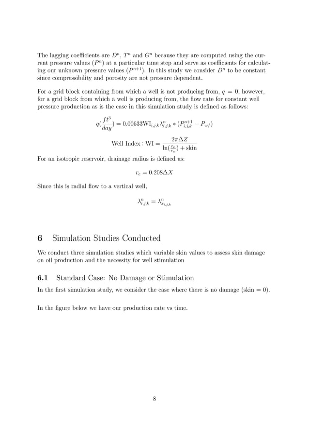 Numerical Simulation of a 3-D Reservoir | PDF