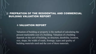 estimate and valuation of a commercial building | PPT