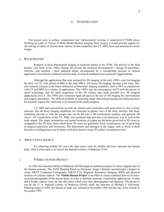 Project report 3D visualization of medical imaging data | DOC