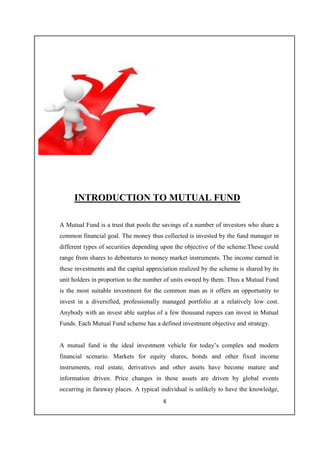 Project report a study of sbi mutual funds up | DOCX